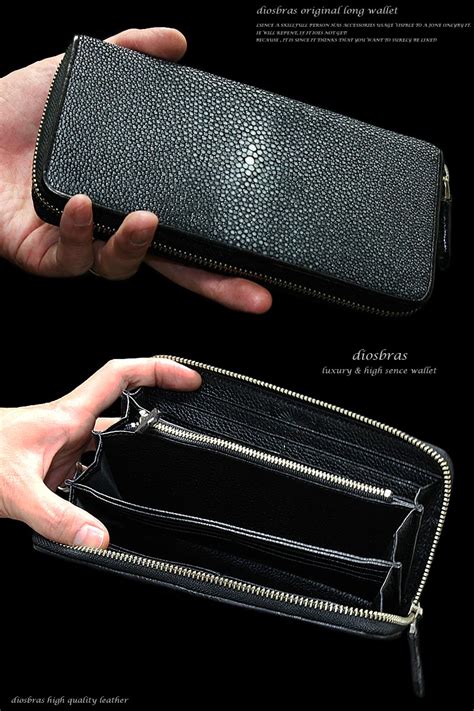 【楽天市場】財布 ラウンドファスナー スティングレイ メンズ レディース 本革 スティングレー エイ革 ラウンドファスナー ウォレット ガルー