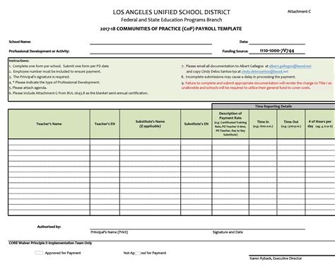 Payroll Calendar Excel Template