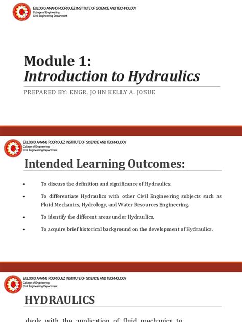 Module 1 Introduction To Hydraulics Pdf