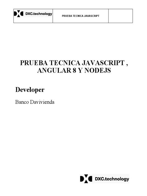 Prueba Tecnica Javascript V2 Pdf Script Java J Query