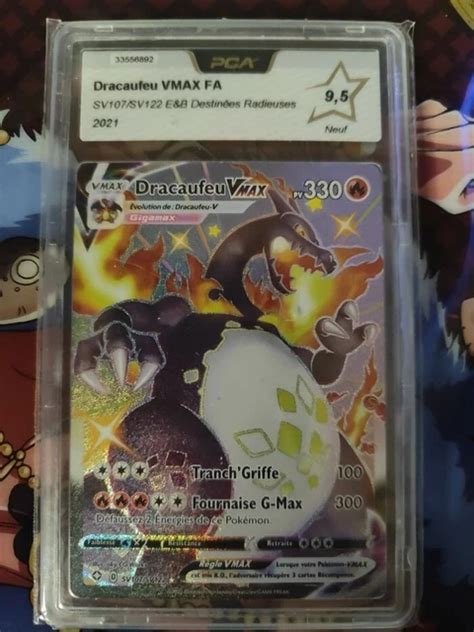 CARTE POKEMON DRACAUFEU Vmax Shiny Sv107 Sv122 PCA 9 5 EUR 302 00