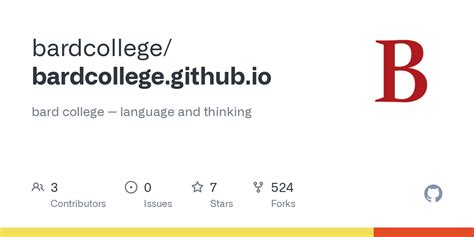 GitHub Bardcollege Bardcollege Github Io Bard College Language And Thinking