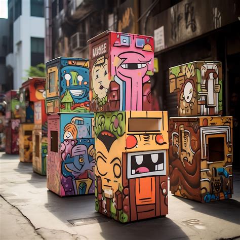 Premium Ai Image A Row Of Colorful Boxes With The Word Quot The Word