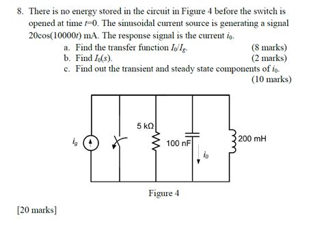 Solved There Is No Energy Stored In The Circuit In Figure Chegg