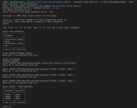 backup and restore of mysql database kubernetes environment