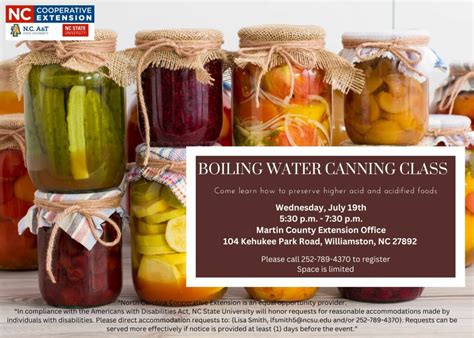 Boiling Water Canning Class Nc Cooperative Extension
