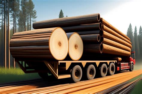 Premium Ai Image Logging Timber Wood Industry