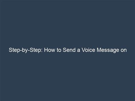 Step By Step How To Send A Voice Message On Discord CA Headline
