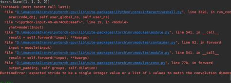 expected stride to be a single integer value or a list of 1 values to