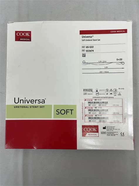New Cook G53674 Universa Soft Ureteral Stent Set 5f X 22cm Disposables