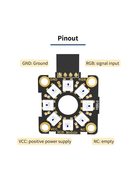 Yahboom Módulo De Anillo De Luz Rgb A Todo Color De 8 Bits Microbit R