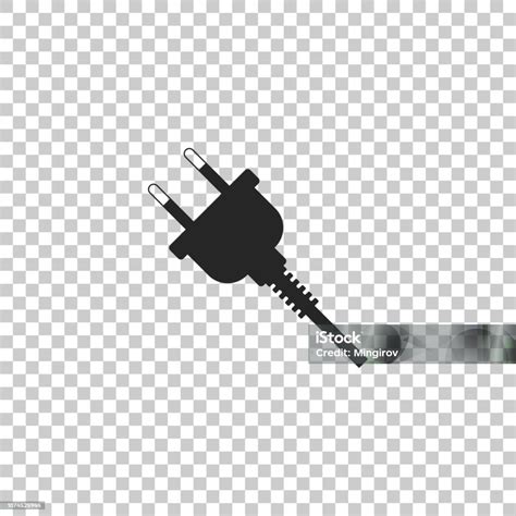 電氣插頭圖示隔離在透明的背景上連接和斷電的概念扁平設計向量插圖向量圖形及更多一個物體圖片 一個物體 互聯網 便攜式資訊設備 Istock