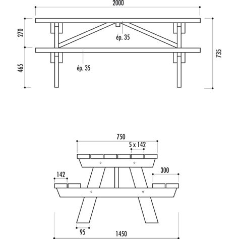 Plan Table De Jardin En Bois Agencement De Jardin Aux Meilleurs Prix