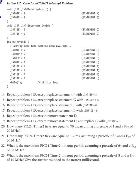 Solved Listing 9 7 Code For INT0 INT1 Interrupt Problem 14 Chegg