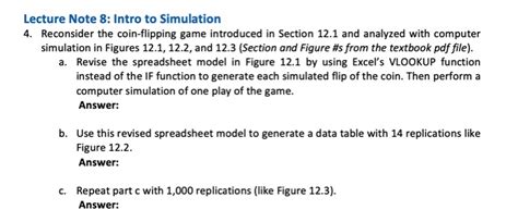 Coin Flipping Game Lecture Note 8 Intro To