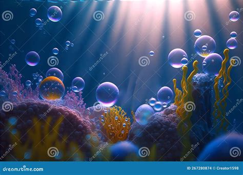 Cartoon Bubbles Underwater