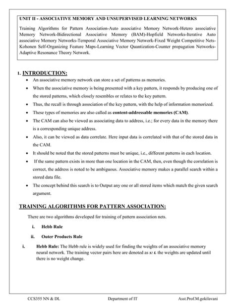 CCS355 Neural Network Deep Learning Unit II Notes With Question Bank Pdf