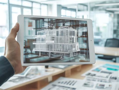 Digital Architectural Design On Tablet Stock Image Image Of Interior