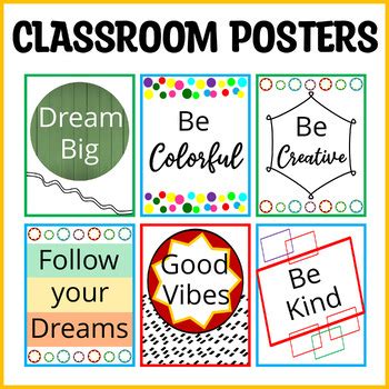 Classroom Posters Printable Classroom Posters Editable Classroom Decor
