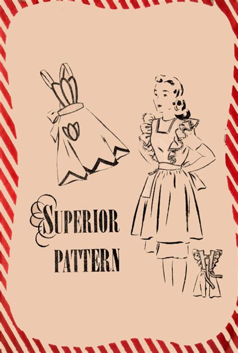 Vintage 1940s Ruffle Pinafore And Tulip Apron Sewing Pattern Etsy