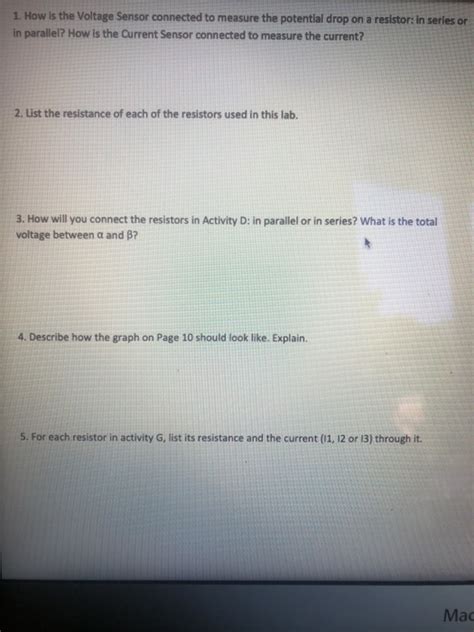 Solved How Is The Voltage Sensor Connected To Measure The Chegg