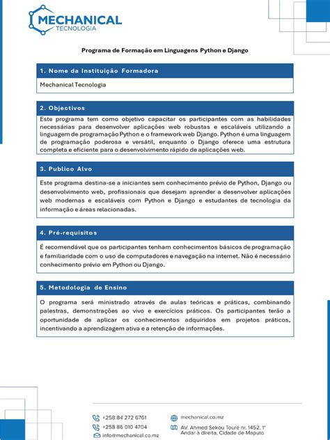 Programa De Treinamento Python E Django Pdf Python Linguagem De Programação Linguagem De