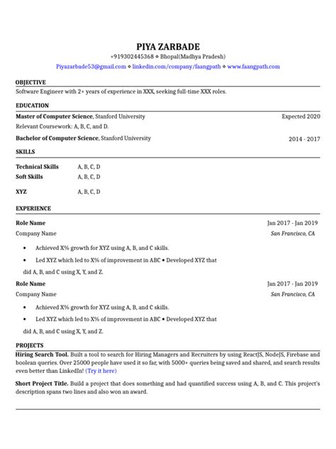 Faangpath Simple Template Pdf Computing