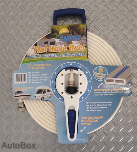 Drinking Water Safe Flat Hose Reel 9 Metre Camper Trailer Offroad 4wd