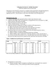 Aerobic Assessment Lab Doc Laboratory Exercise 2 Aerobic Assessment PEMJ540 Applied Exercise