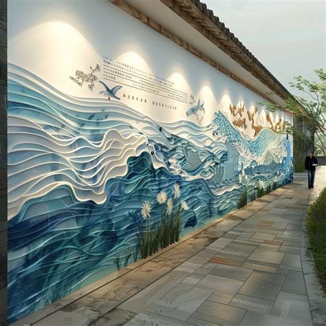 海浪文化墙传统与现代的完美融合