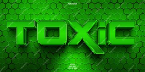 Free Psd Toxic 3d Editable Text Effect