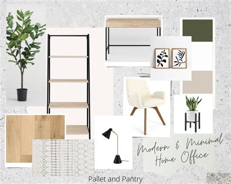 Mood Board Modern Minimal Home Office Makeover Pallet And Pantry