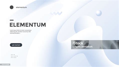 Neumorphism Poster With Gradient Light 3d Wave Stock Illustration