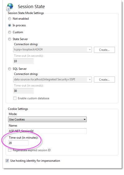 Managing Session Timeout Info