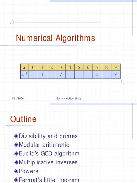 4 12 2006 numerical algorithms 1 pdf prime number discrete