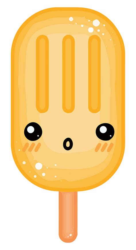 유토이미지 노란색의 귀여운 아이스크림