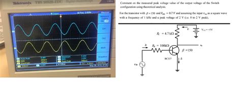 Solved Asis Comment On The Measured Peak Voltage Value Of Chegg