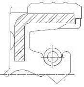 Сальник 20x32x6.4/6.9 TG4P1 NBR 80-K01B-C-C NAK