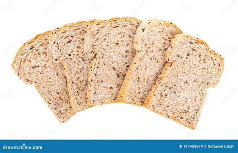 Pan De Trigo Entero Aislado En Fondo Blanco Foto De Archivo Imagen De