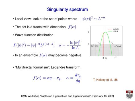 Ppt Anderson Transitions Critical Wave Functions And Conformal
