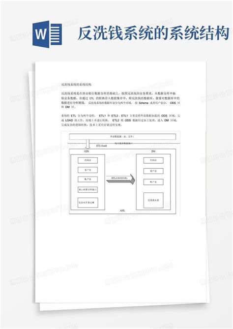 反洗钱系统的系统结构Word模板下载 编号lmnrmeom 熊猫办公