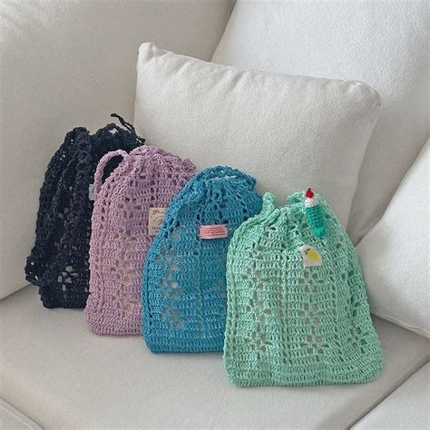 코바늘 하우스오브지원 코바늘가방 손뜨개 코바늘모자 🇰🇷 로미 코바늘 모티브백팩 하늘색도 정말 이쁘네요