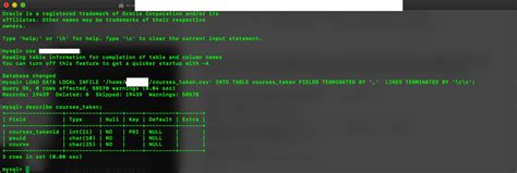 Mysql Mysqlp Load Data Local Infiles Returns 0 Rows Affected