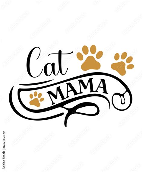 Vetor Do Stock Cat Svg Bundle Cat Lover Svg Cat Mom Svg Funny Cat