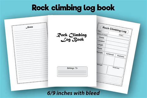 Rock Climbing Log Book Interior Graphic By Blessing S Of Almighty