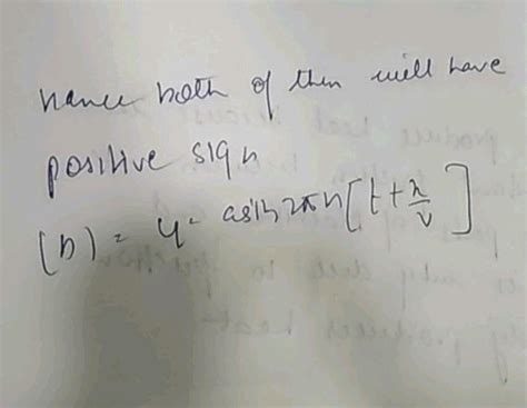 Se Is Travelling In The Negative Direction Of X Axis A Wave Is Trave Then Its Equation Is Sin