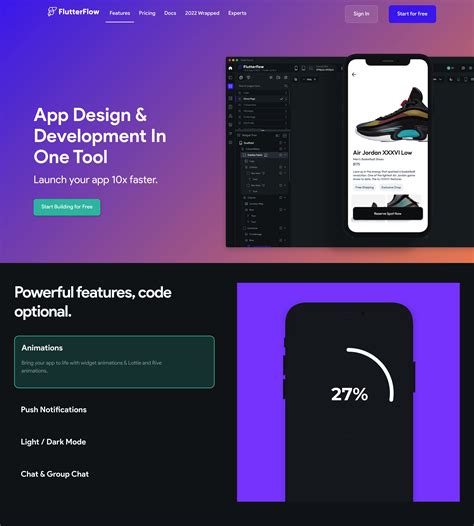 Saaspo FlutterFlow Product Page