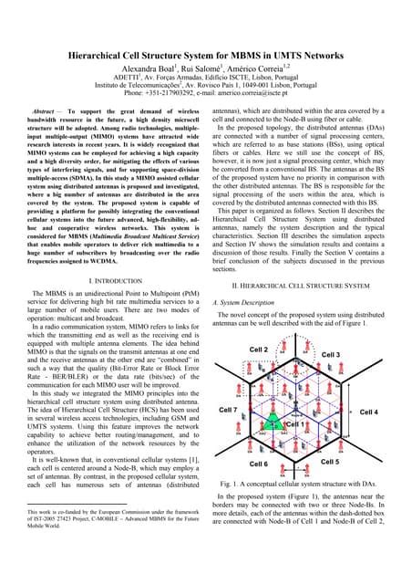 hcs hierarchical cell structure system for mbms in umts networks pdf