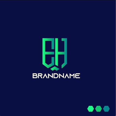 Premium Vector Modern Monogram Initial Letter Eh Logo Template