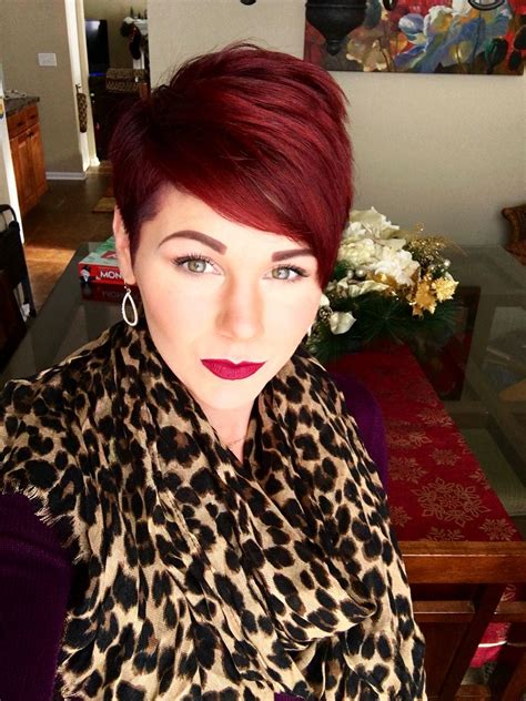 Red Violet Pixie Red Hair Pixie Cut Short Hair Styles Trendy Short